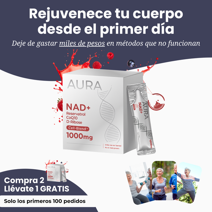 Aura NAD+ Liquido Antienvejecimiento – Aura Chile